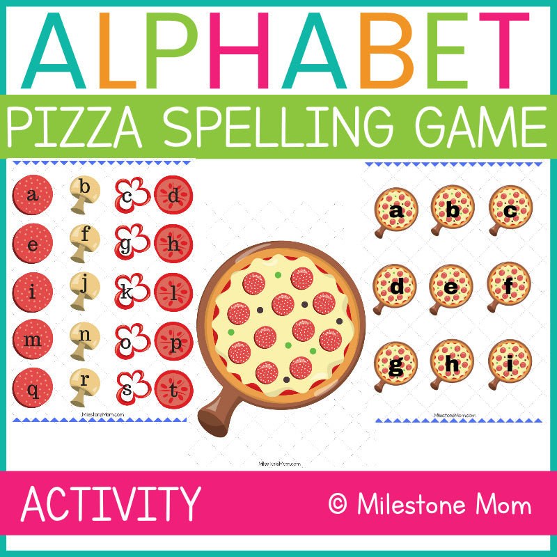 Printable Pizza Spelling Game – Milestone Mom LLC