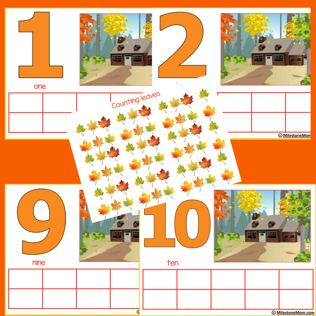 Printable Fall Counting Packet – Milestone Mom LLC