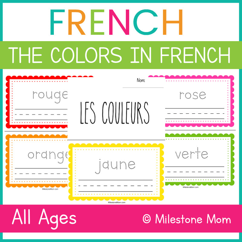 Learn the Colors in French Printable Booklet – Milestone Mom LLC