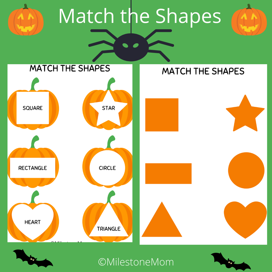 Pumpkin Shape Matching – Milestone Mom LLC