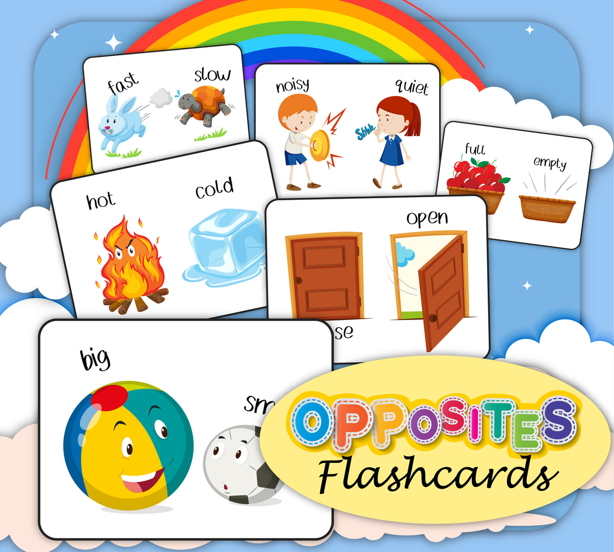 Printable Opposite Cards – Milestone Mom LLC